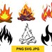 Fire SVG Bundle, Fire Clipart, Fire Svg Files, Fire Flames Svg, Flames ...