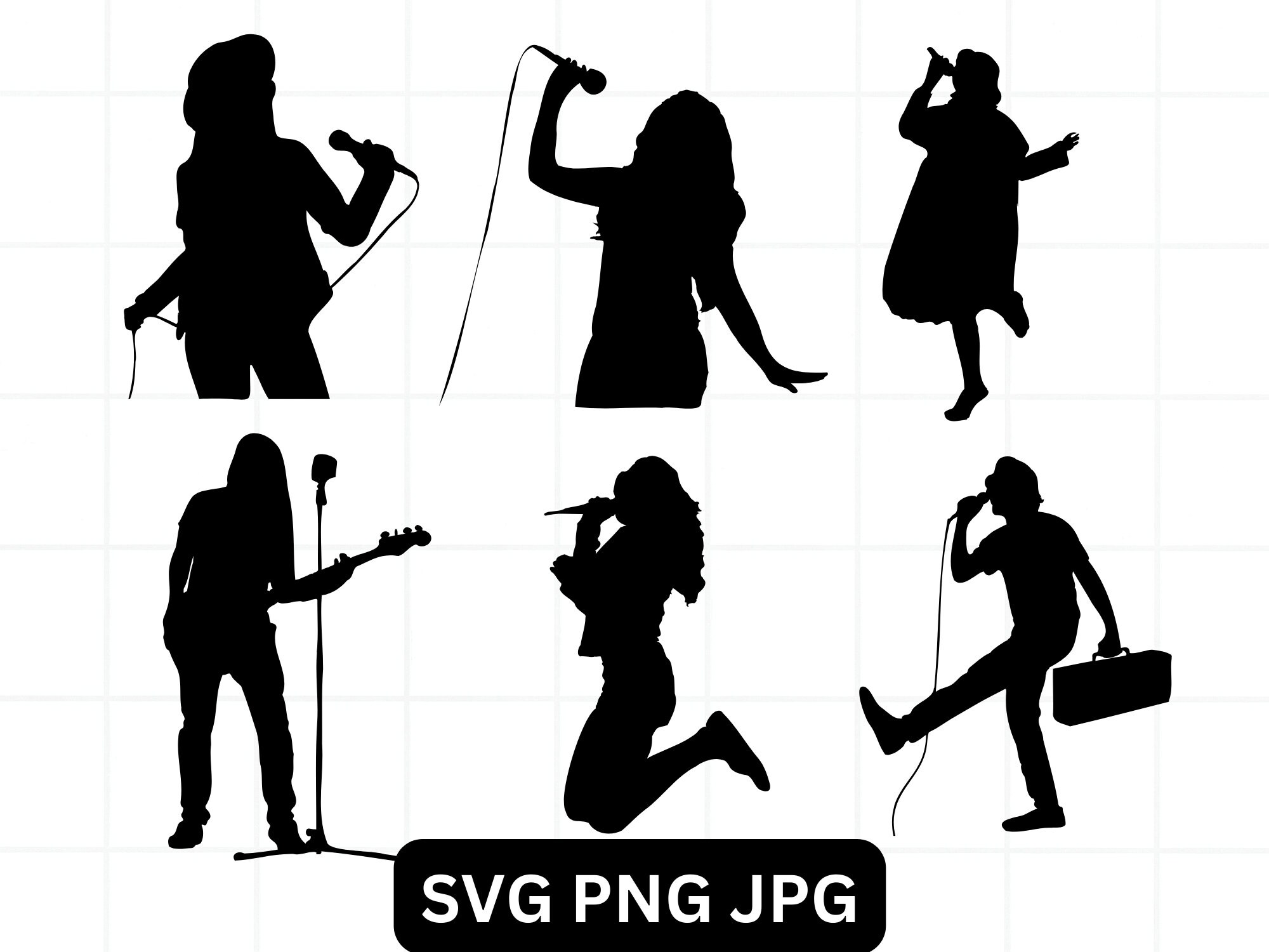 Singer Svg, Singing People Svg, Women Singing Song , Dancing and ...