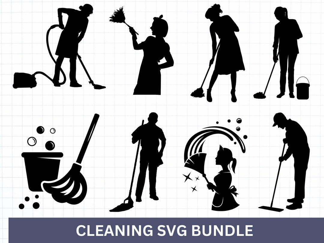 Cleaning Svg Bundle, House Cleaning Files, Cleaning Service Svg, Vector ...