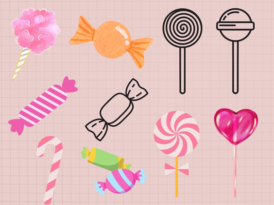 Candy SVG Bundle, Doodle Candy, Candy Sticker, Candy Clipart,lollipop ...