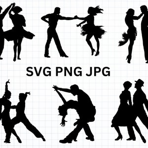 Dancing Couple Svg Bundle, Couple Cut File, Couple Silhouettes, Dance ...