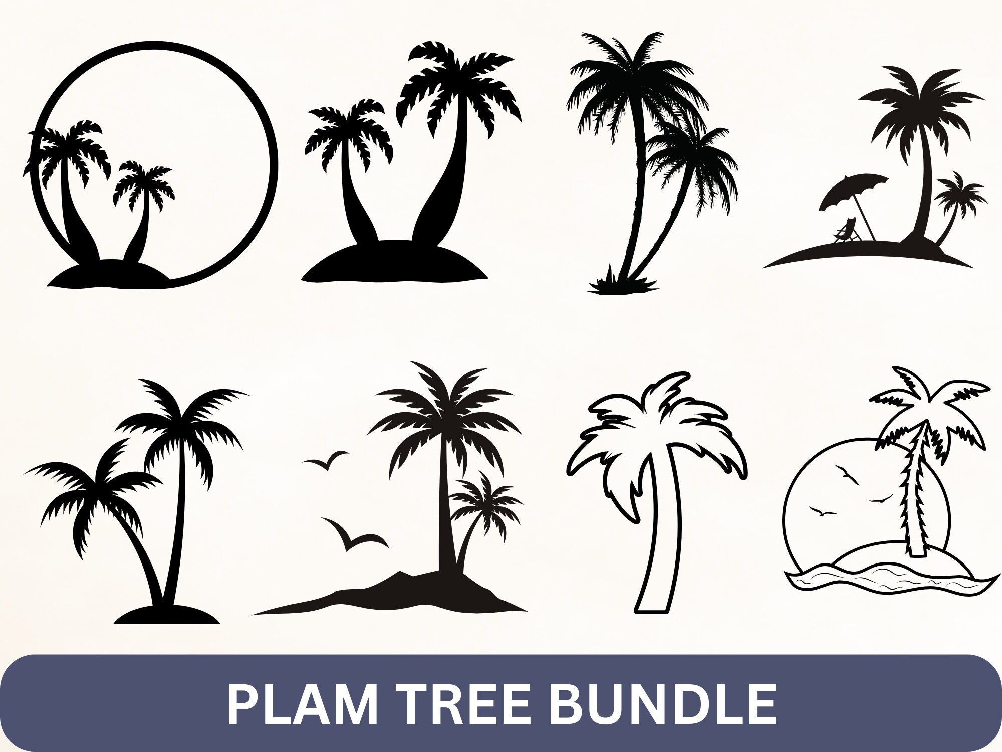 Palm Tree SVG, Layered Palm Tree SVG, Palm Tree Clipart, Palm Tree SVG ...