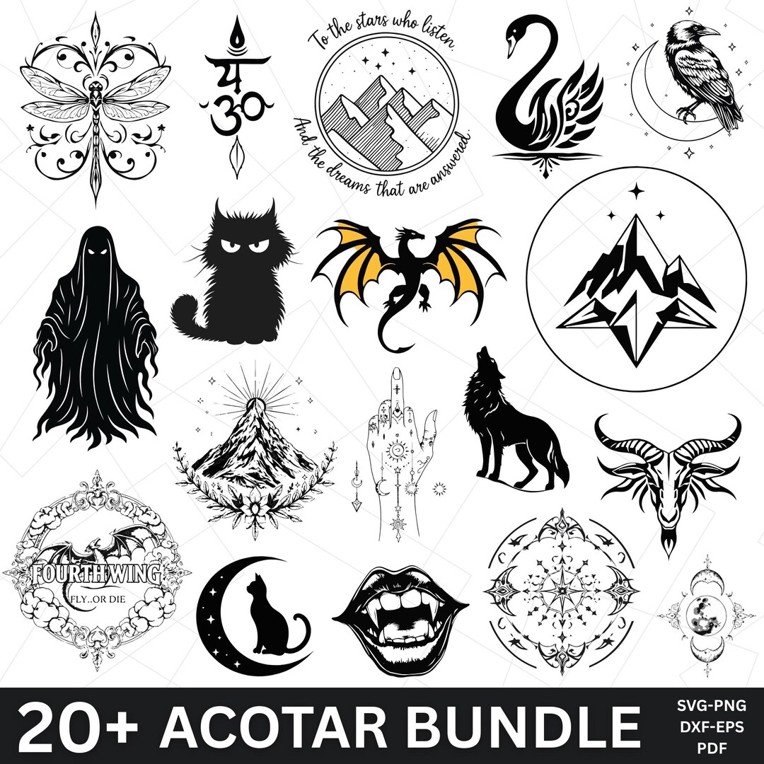 Acotar Svg Bundle, Acotar Png, Acotar Files Cricut, Acotar Shirt Svg ...