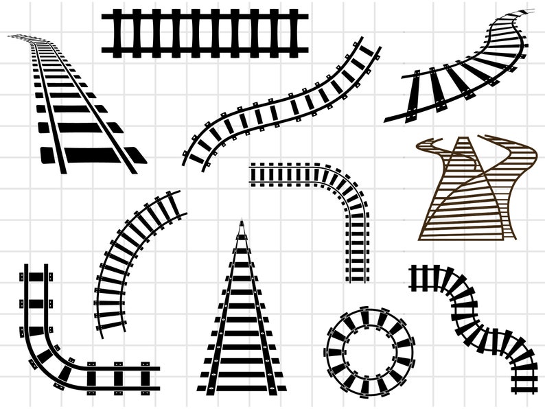 Train Tracks Svg, Svg Files for Cricut, Transportation SVG, Train ...