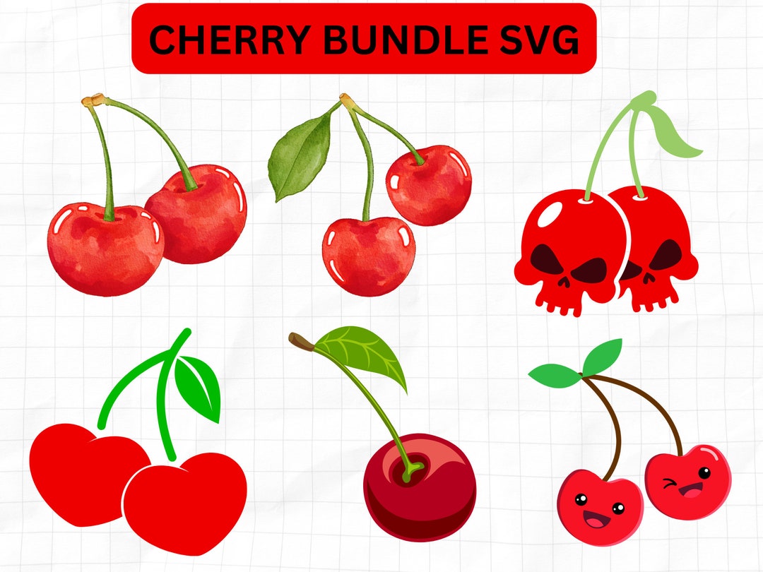 Cherries Svg, Cherries Clip Art, Cherry Sublimation, Cherries Svg,fruit ...