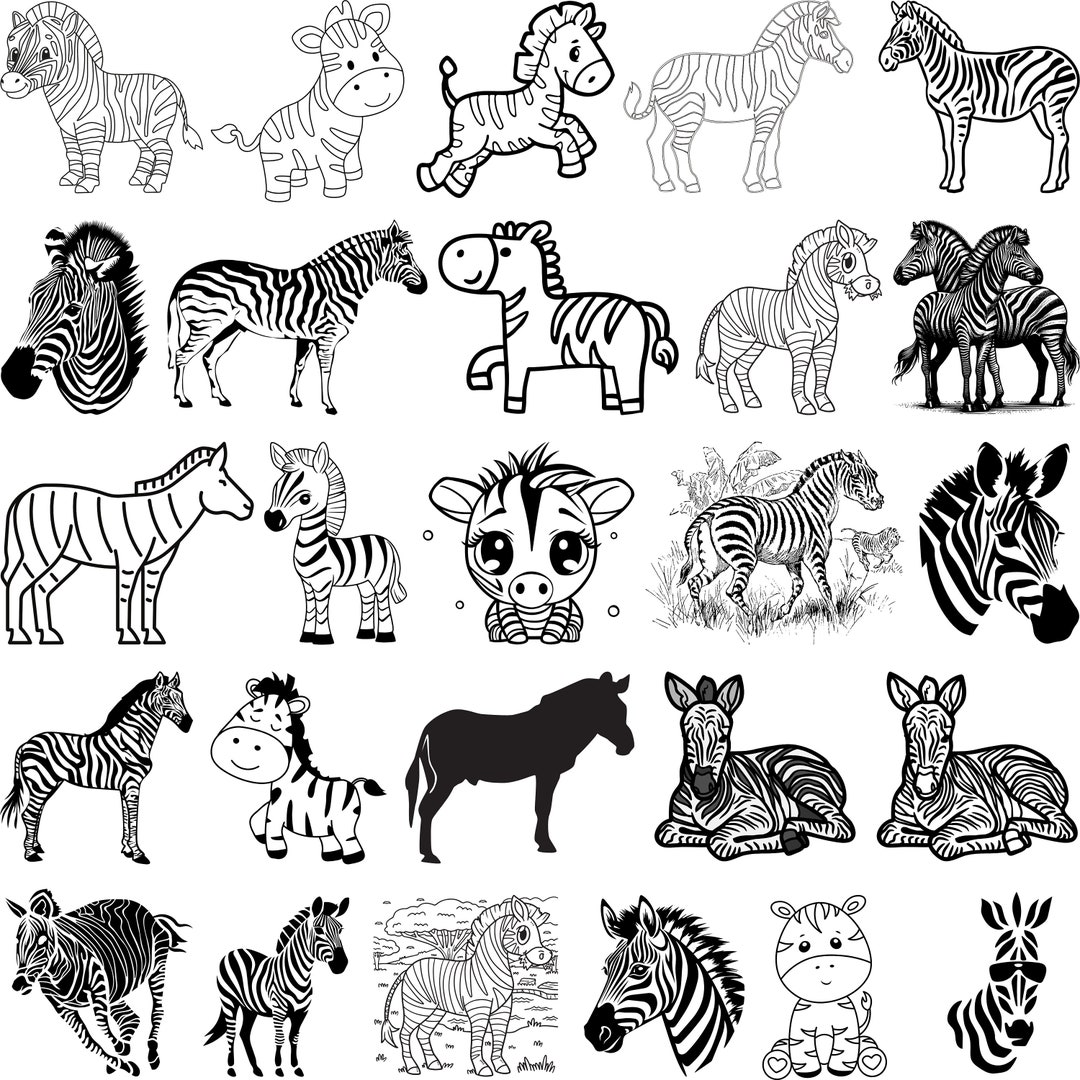 Zebra Svg Bundle, Zebra Svg, Zebra Face Svg, Wild Life Svg, African ...