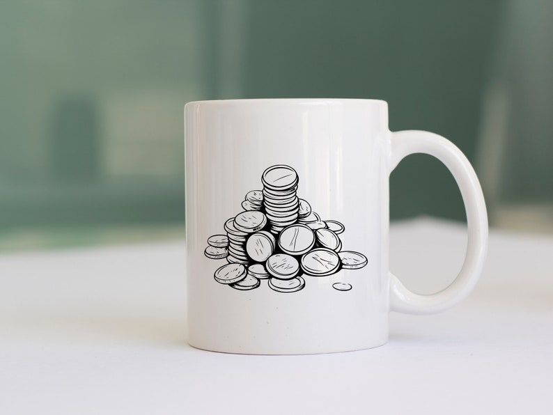 Money Svg, Coins Svg, Coins Clipart, Coins Files for Cricut, Coins Cut ...