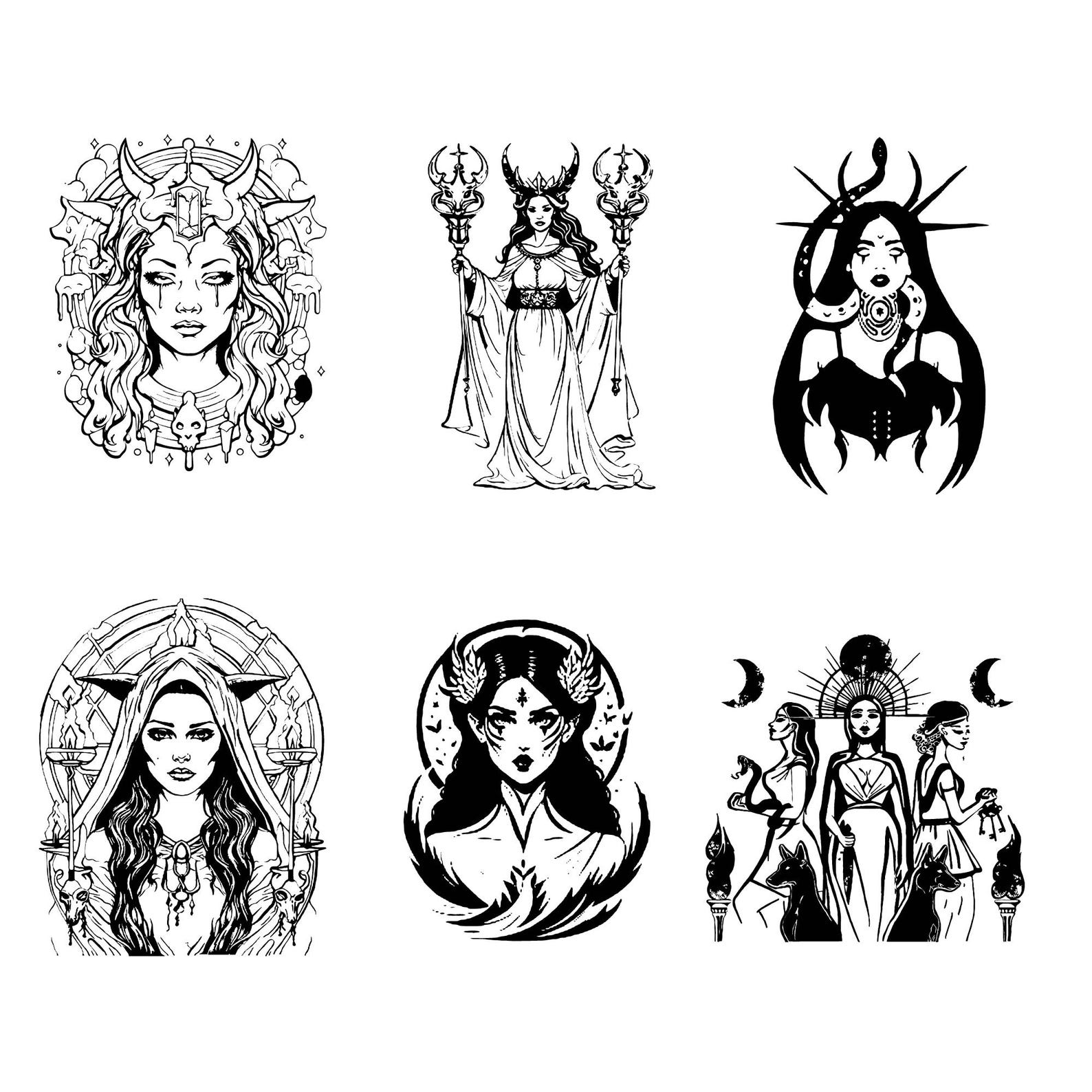 Hecate Goddess Svg Bundle, Hecate Goddess Clipart for Cricut, Witch ...