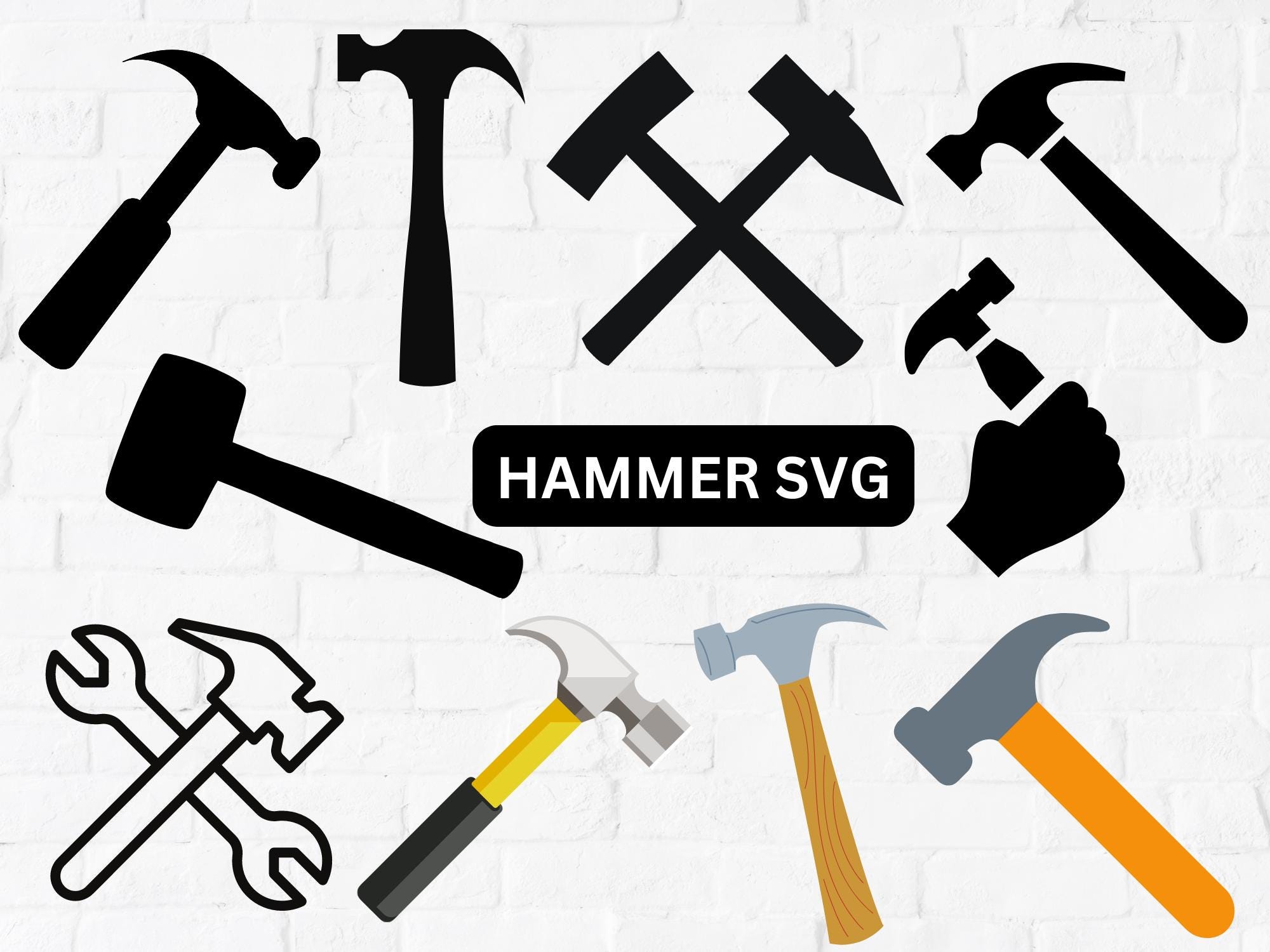 Hammer Svg, Tools Svg, Screwdriver Svg, Fathers Day Svg,hammer Clipart ...