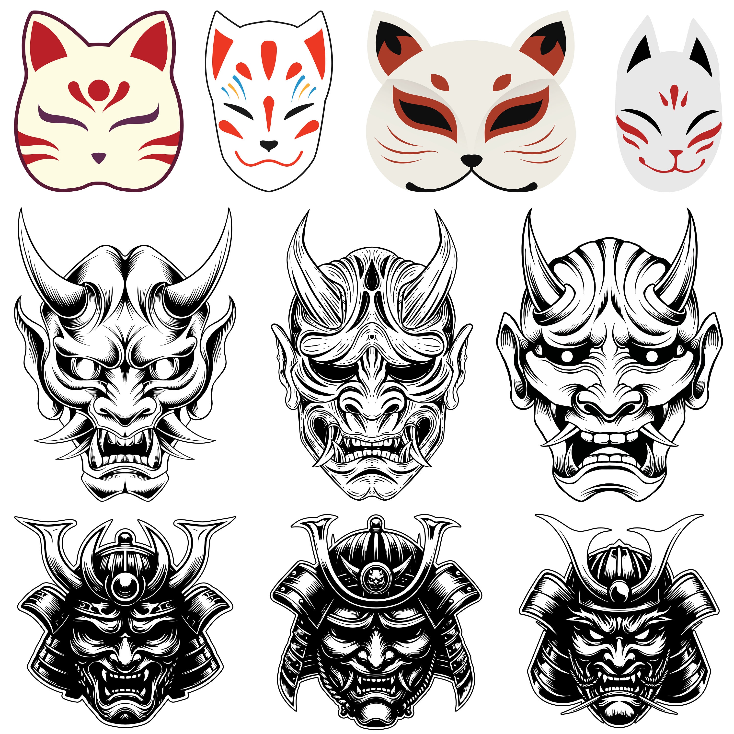 Japanese Hana Mask Inspirations Asian Themes