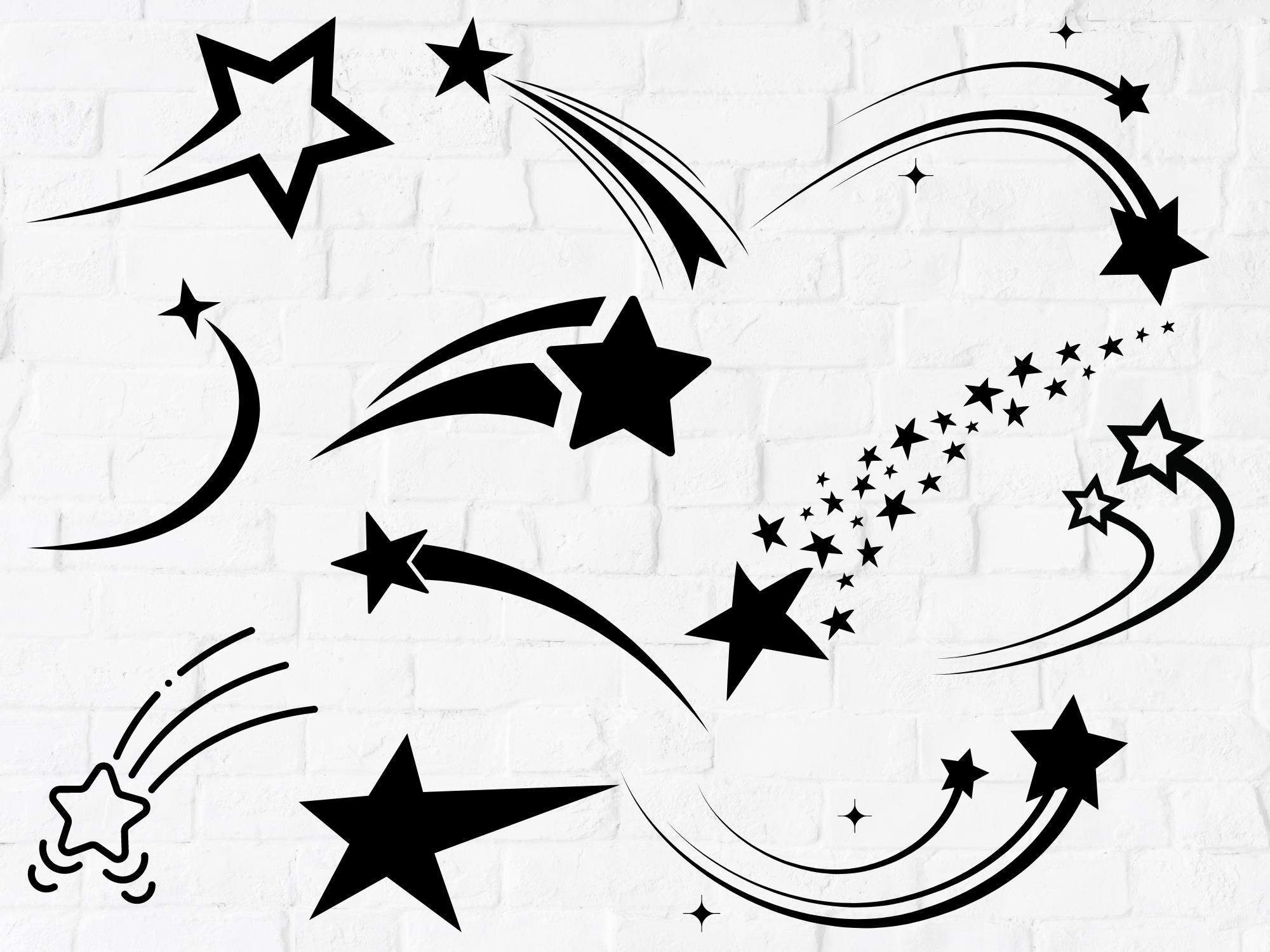 Shooting Stars SVG, Star Svg, Stars Svg, Star Cut Files, Shooting Star ...