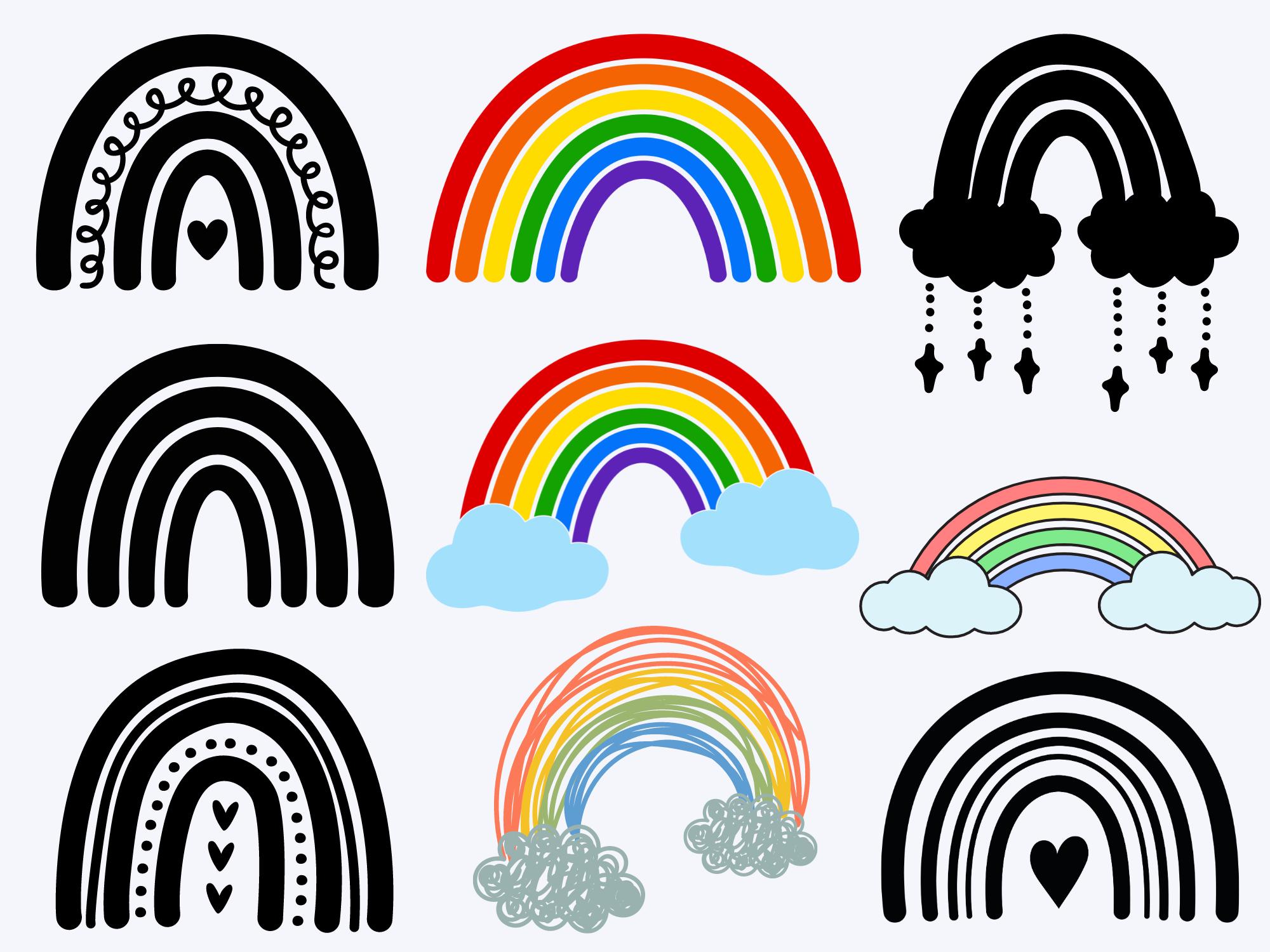 Rainbow SVG, Rainbow SVG File for Cricut, Retro Rainbow Svg, Color ...