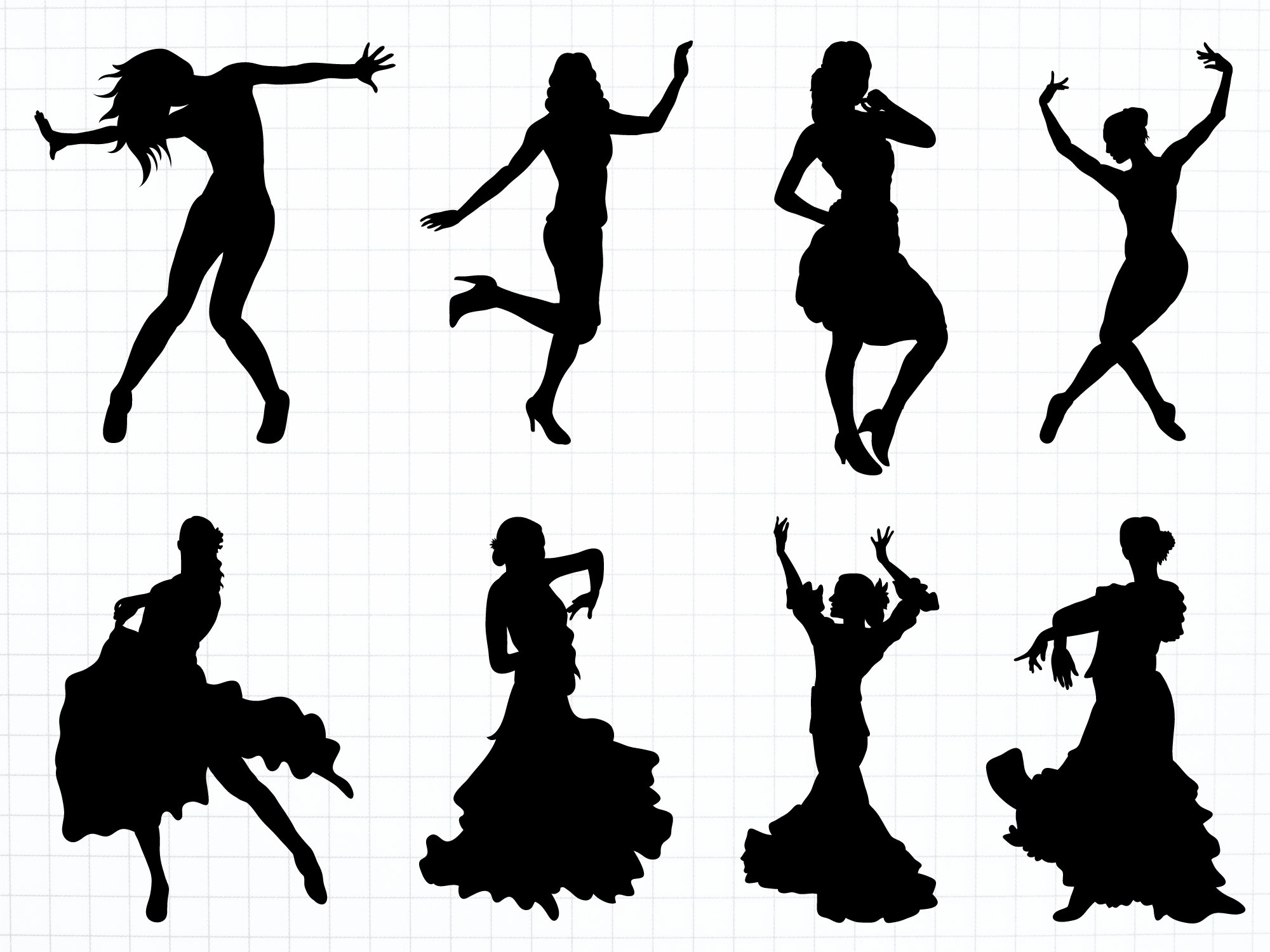 Dance SVG Cut File for Cricut, Dancers Svg, Dancer Silhouettes Svg ...