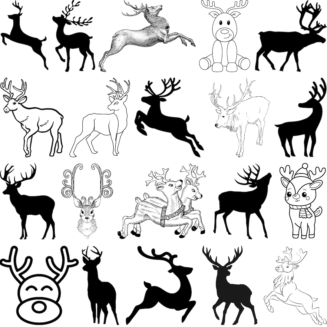 Deer in the Forest Svg, Deer Cut Files for Cricut, Deer Clipart, Forest ...