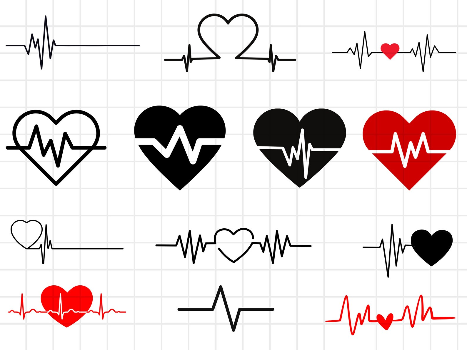 Heartbeat Svg Bundle, Heart Beat Svg, Heartbeat Clipart, Healthcare ...