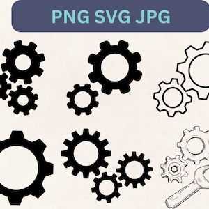 Gears SVG Bundle, Gears Dxf, Gears Png, Gears Clipart, Gears SVG Cut ...