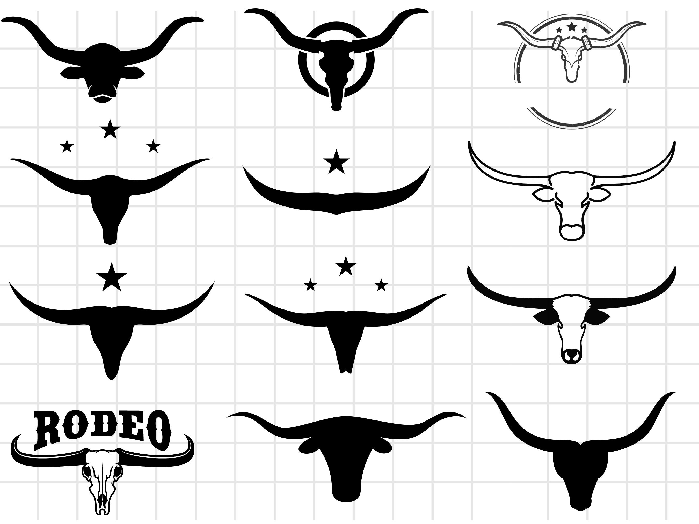 Texas Longhorn Svg Bundle, Cow Skull Svg, Bull Skull Svg, Cow Skull Png ...