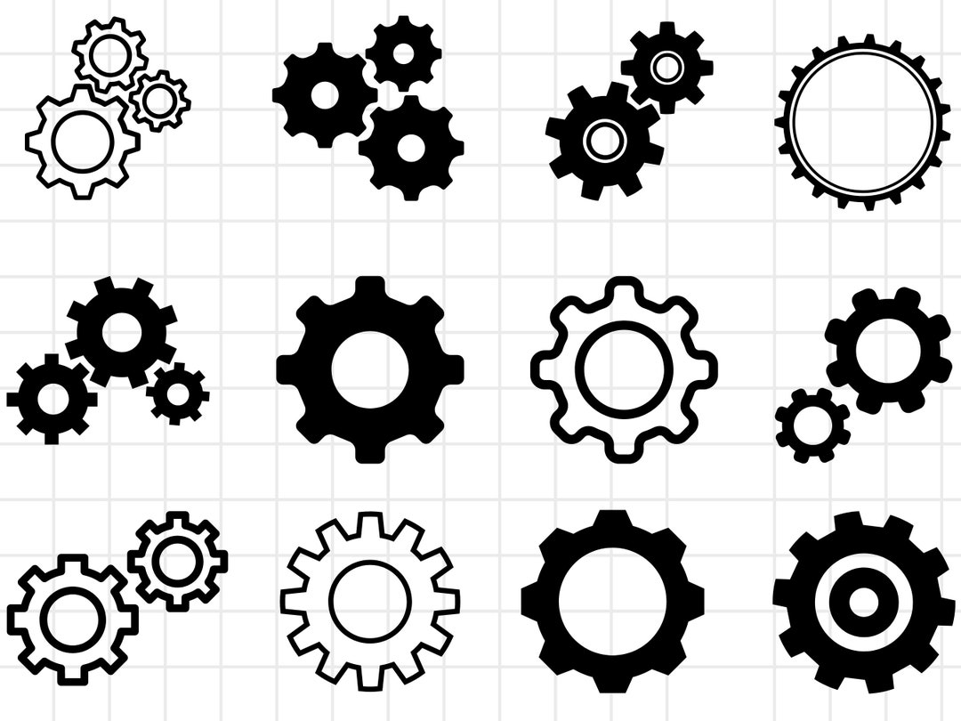 Gears SVG Bundle | Cogs and Gears Svg | Gears PNG | Gears Clipart ...