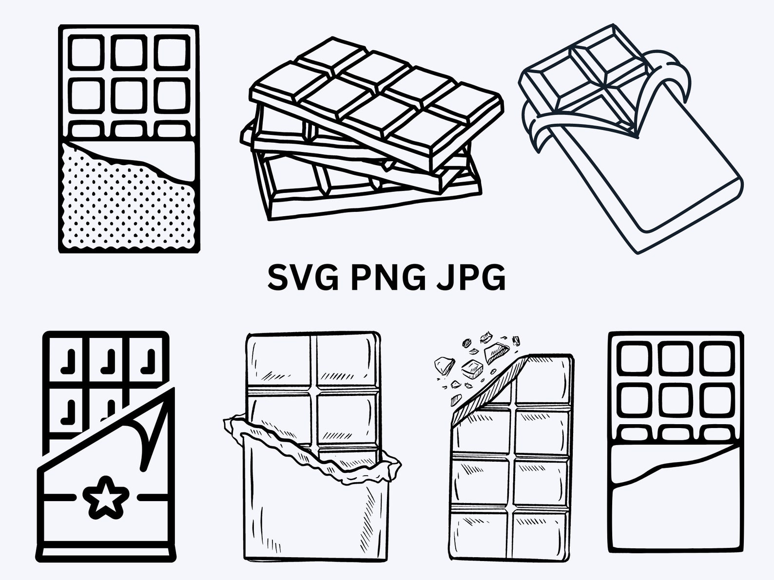 Chocolate SVG, Chocolate Bar SVG, Chocolate Silhouette, Chocolate Bar ...