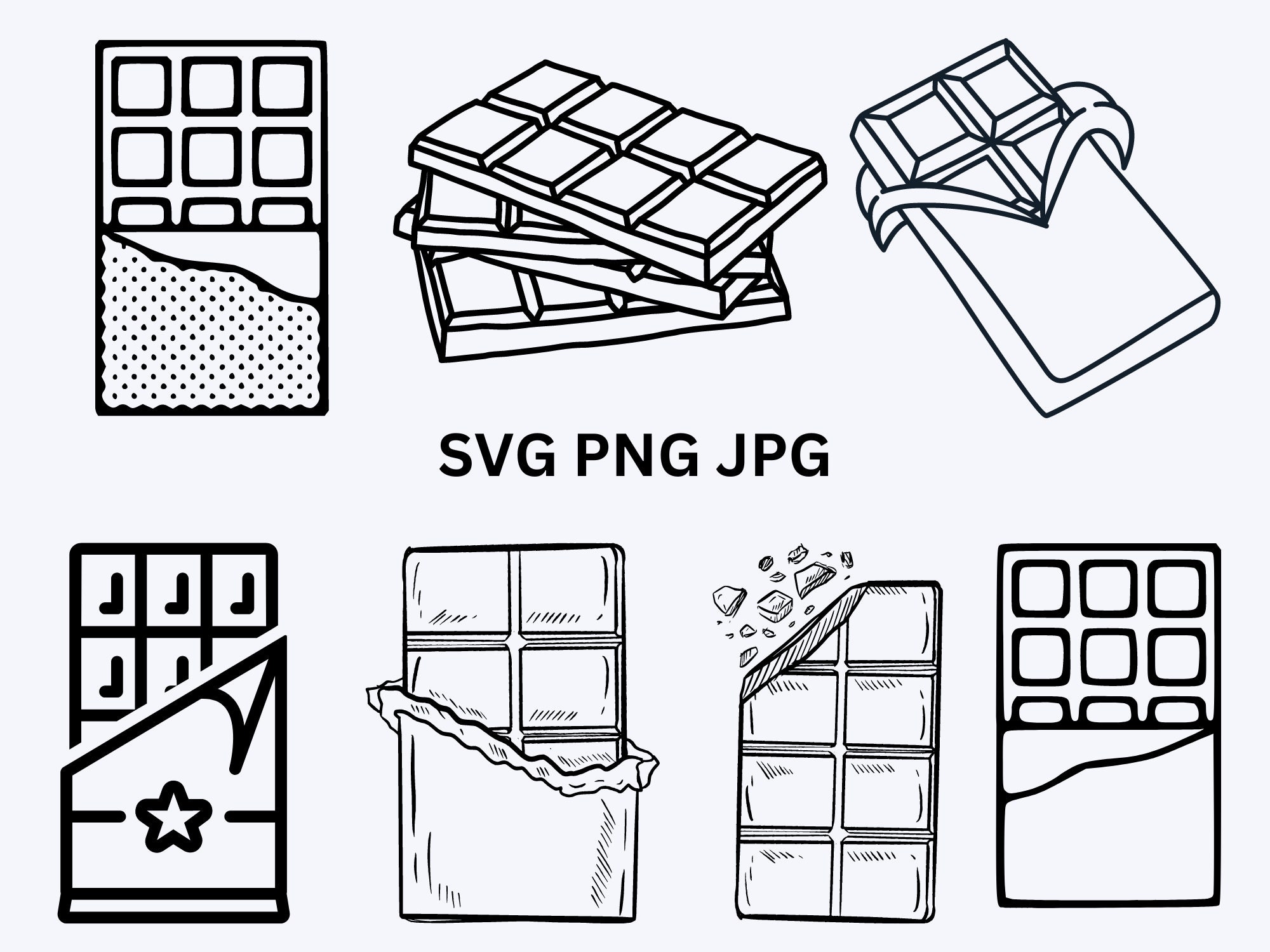 Chocolate SVG, Chocolate Bar SVG, Chocolate Silhouette, Chocolate Bar ...