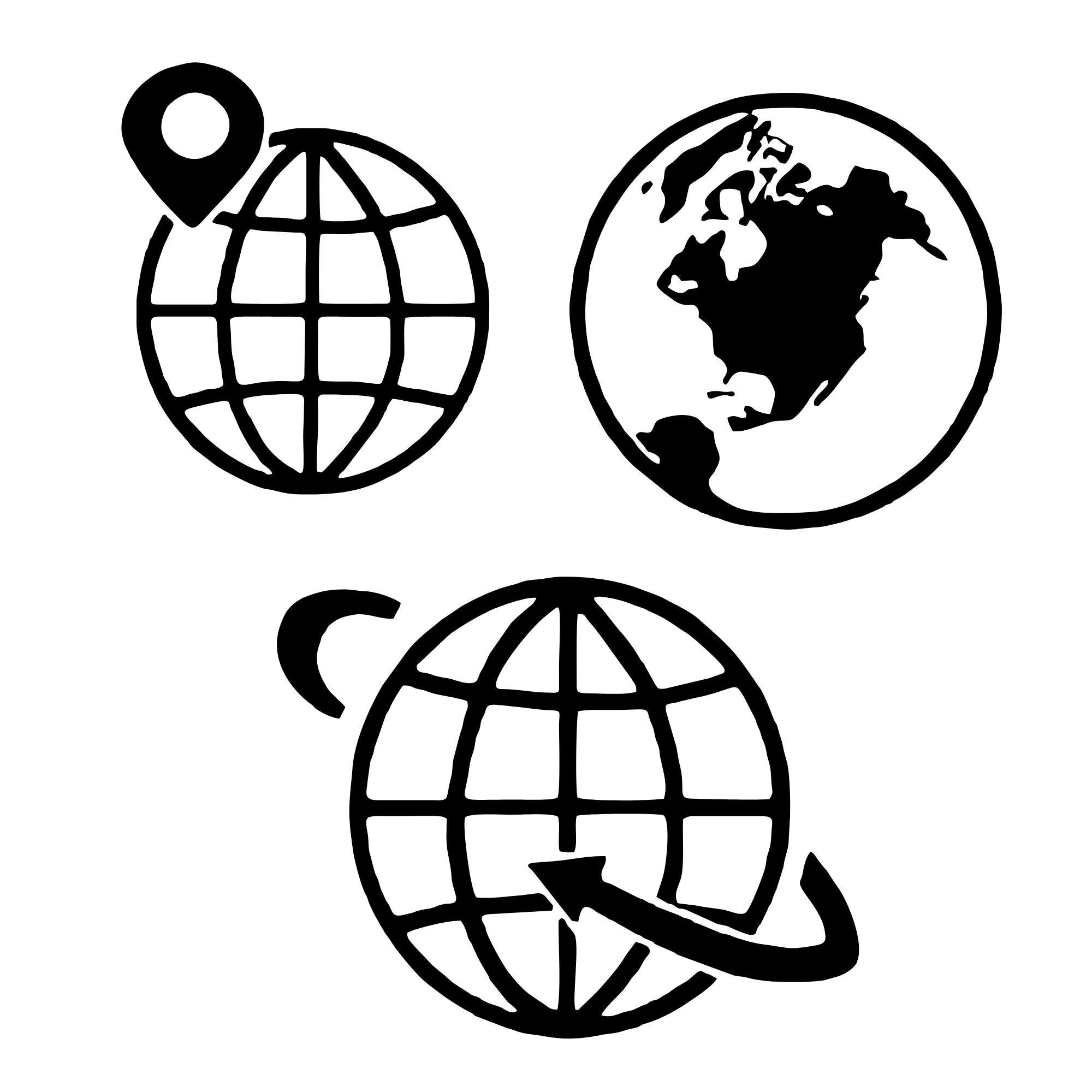 Globe Svg Bundle, Globe Clipart, World Globe Vector, Planet Decal ...