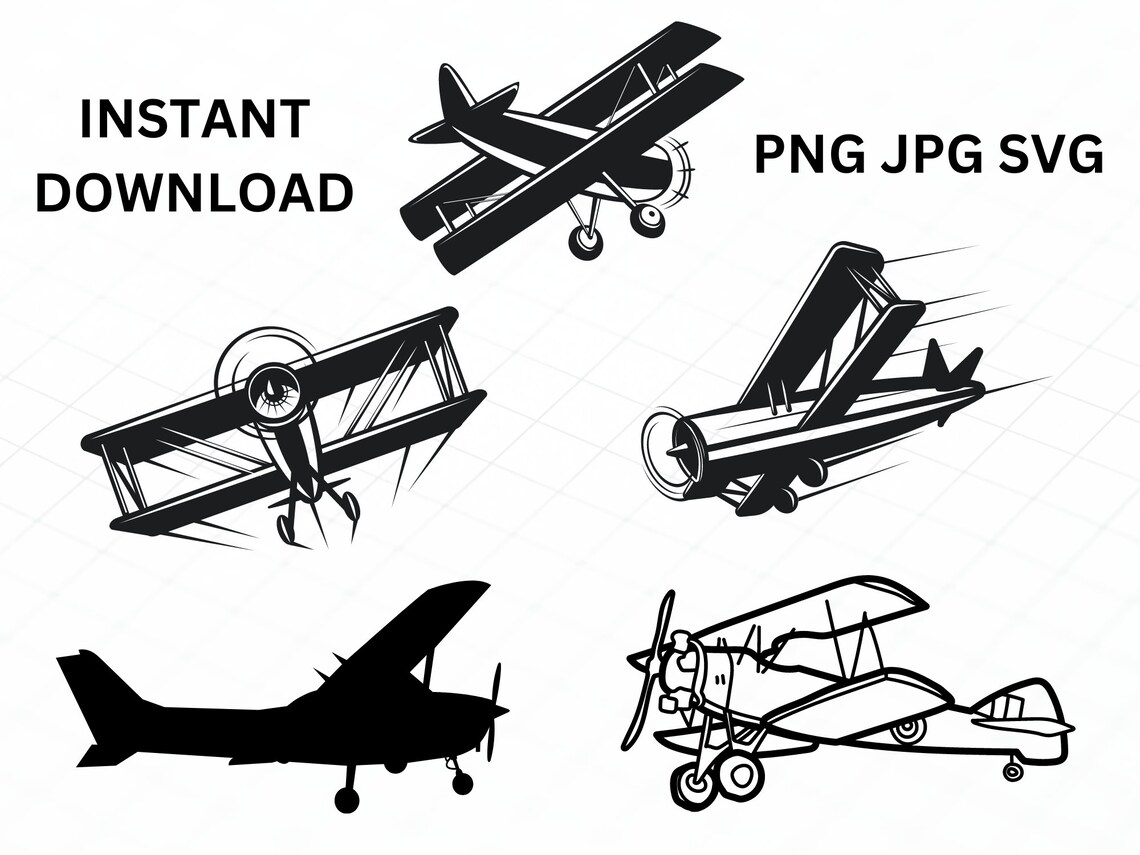 Biplane SVG, Airplane Clipart, Airplane Svg, Fly Svg, Aircraft Svg ...