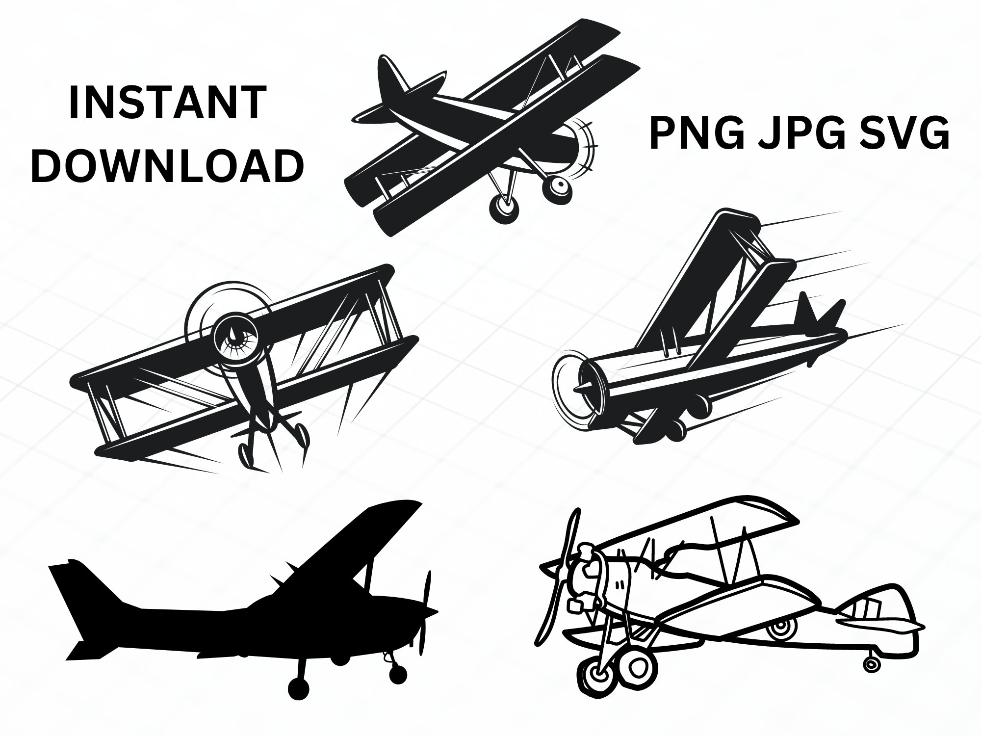 Biplane SVG, Airplane Clipart, Airplane Svg, Fly Svg, Aircraft Svg ...