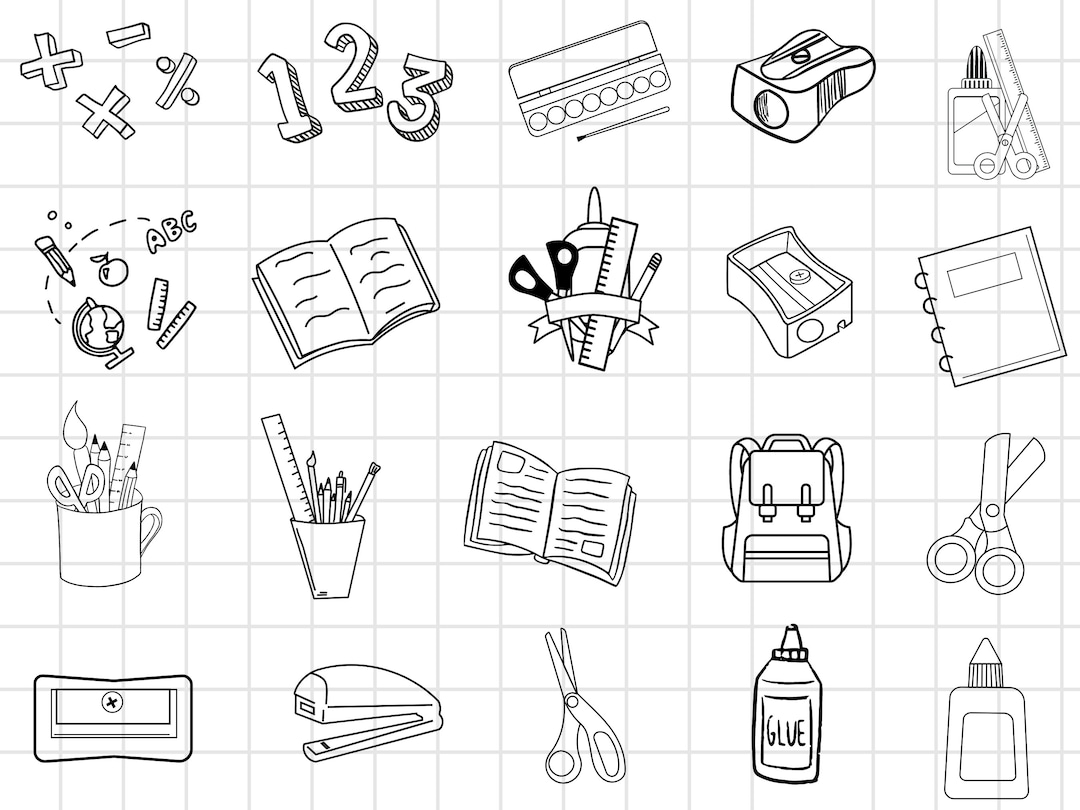 Back to School Supplies SVG Bundle, School Supplies SVG Bundle, School ...