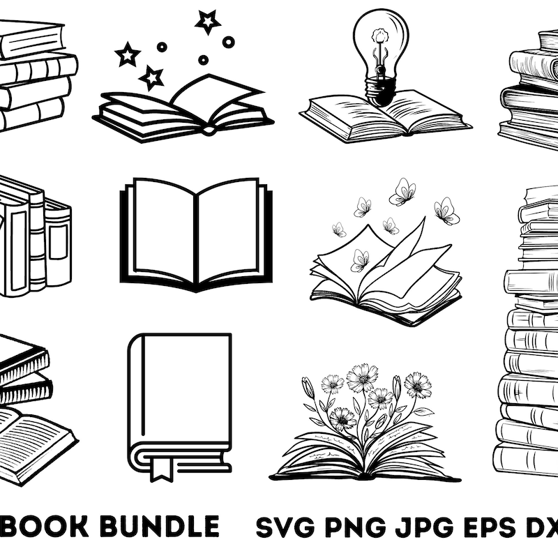 Book Svg - Etsy