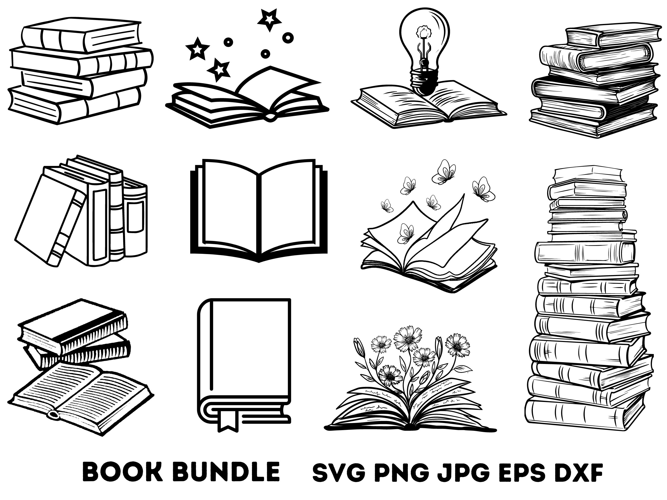 Book Lover SVG Bundle, Book Svg, Reading SVG Bundle, Library Svg ...
