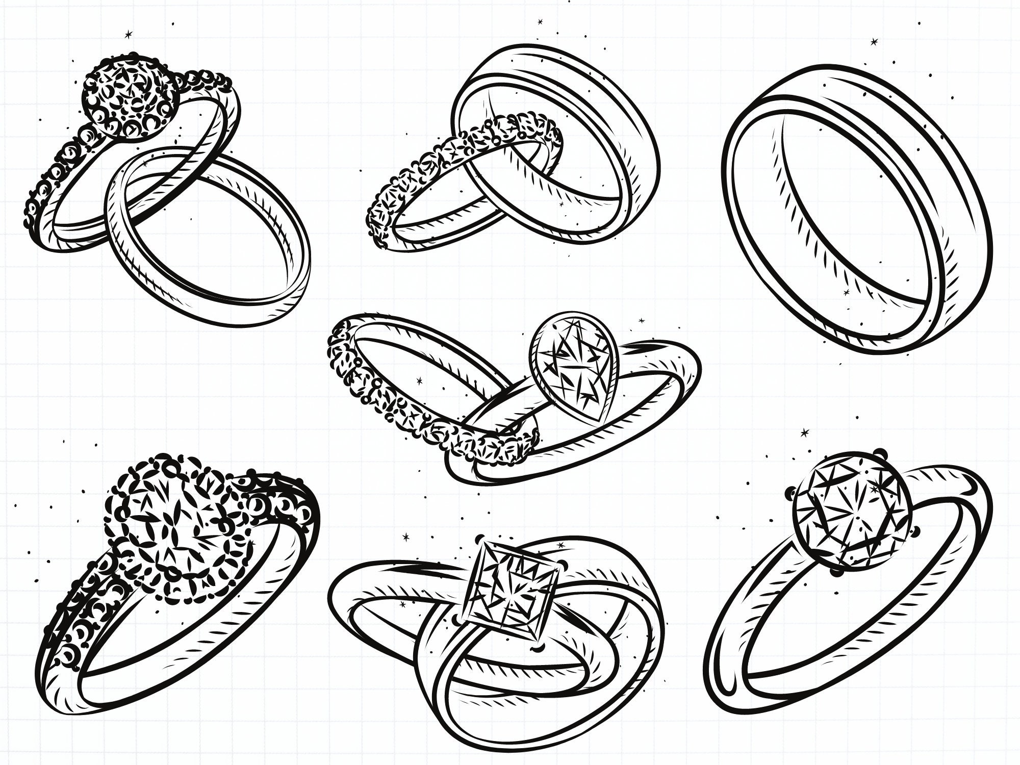 Marriage Rings Svg , Wedding Rings Svg, Wedding Svg, Wedding Ring SVG ...