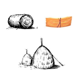 Hay Svg Bundle, Haystack Clipart, Bale Hay Vector, Hay Monogram Decal ...