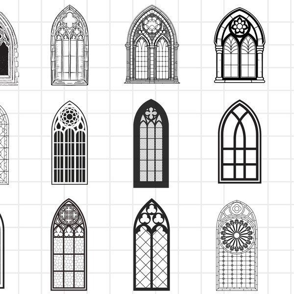 Gothic Window Svg - Etsy