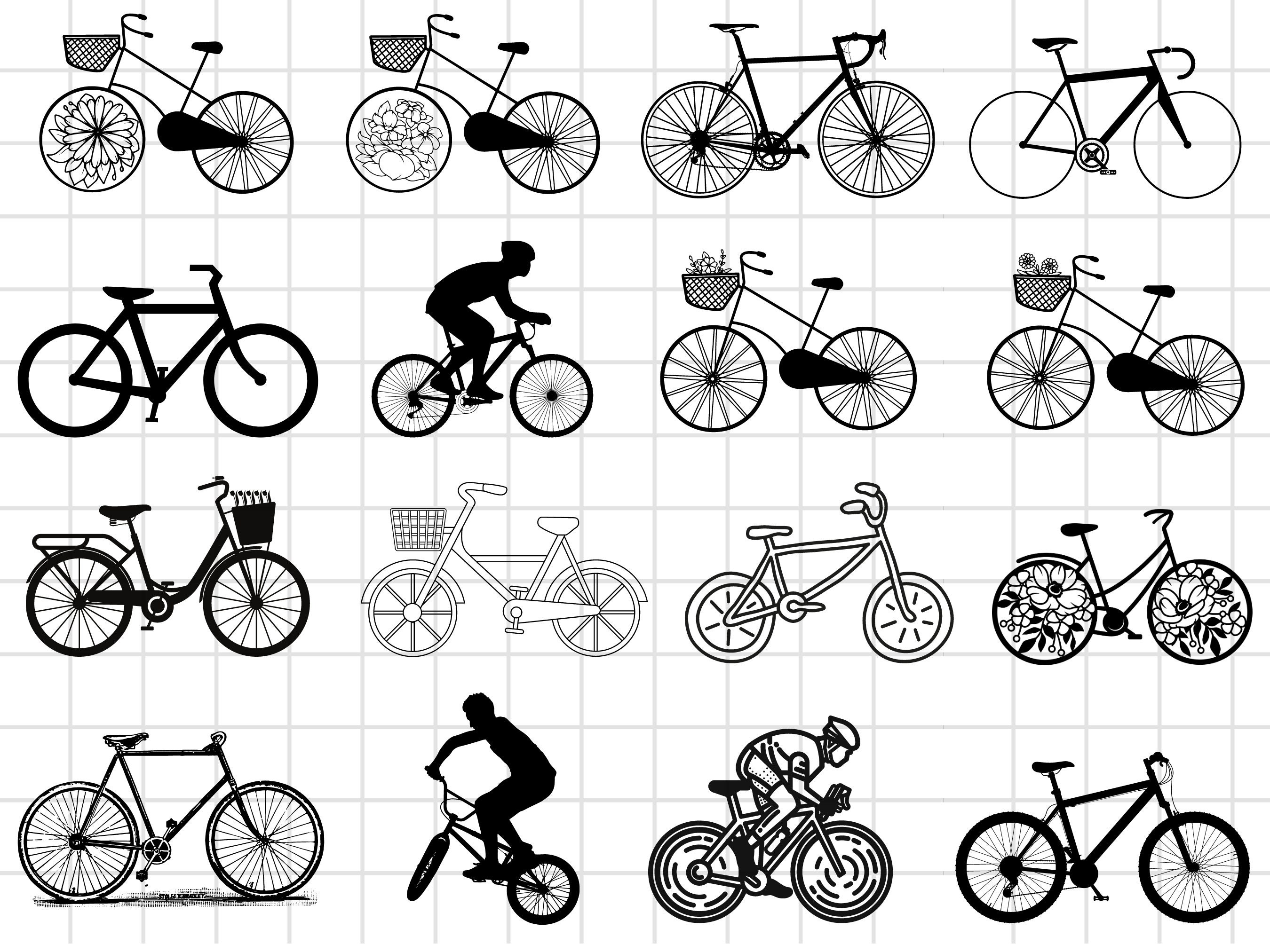 Bicycle Svg, Bike Svg, Bike Clipart, Mountain Bike Svg, Biker Cut Files ...