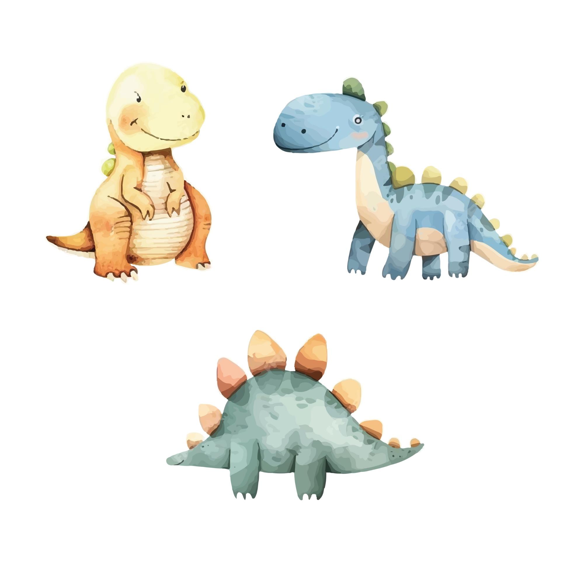Dinosaurs Watercolor Clipart, Cute Dino Clip Art, Neutral Dinosaur PNG ...