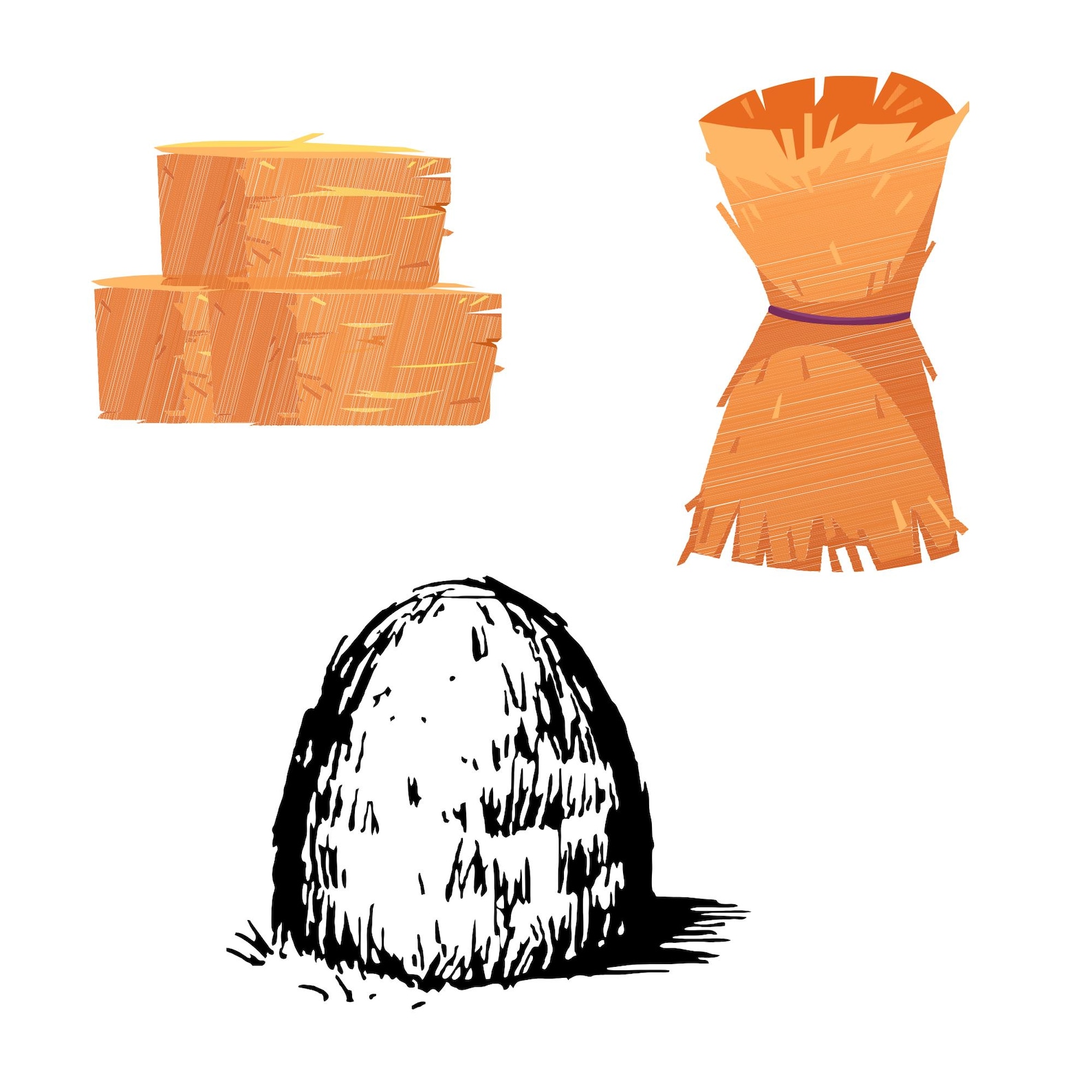 Hay Svg Bundle, Haystack Clipart, Bale Hay Vector, Hay Monogram Decal ...