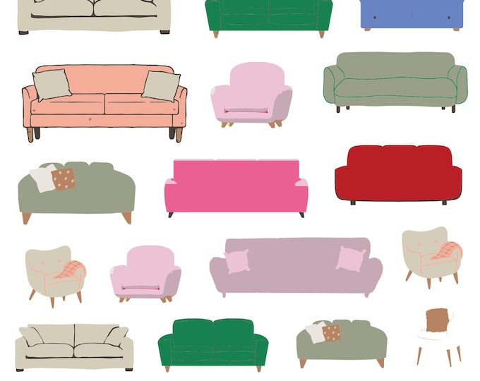 Couch Sofa SVG/ Clip Art Cut File Silhouette/ Furniture Svg/ Home ...