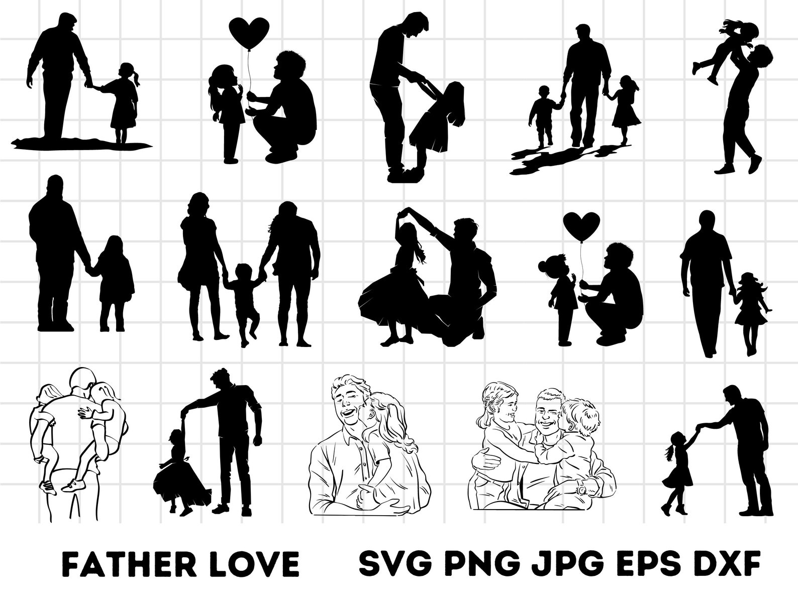 Father Daughter SVG, Dad Svg, Father Daughter Clipart, Dad Life Svg ...