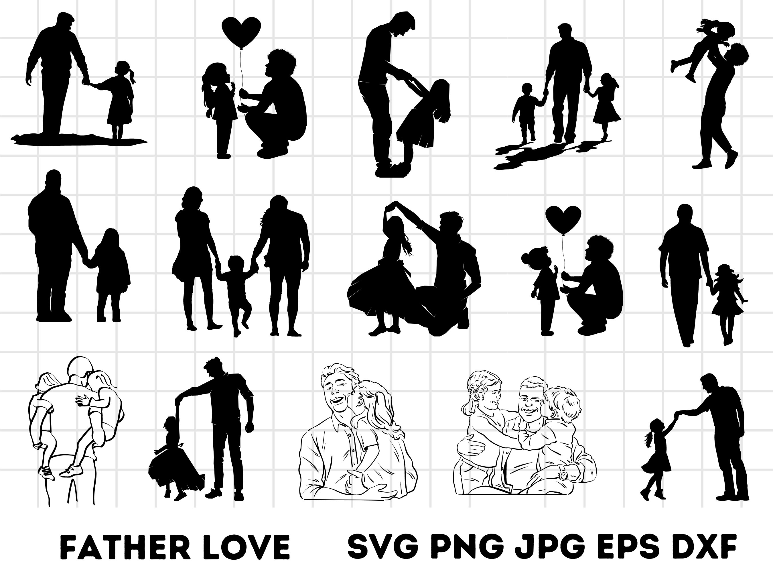 Father Daughter SVG, Dad Svg, Father Daughter Clipart, Dad Life Svg ...