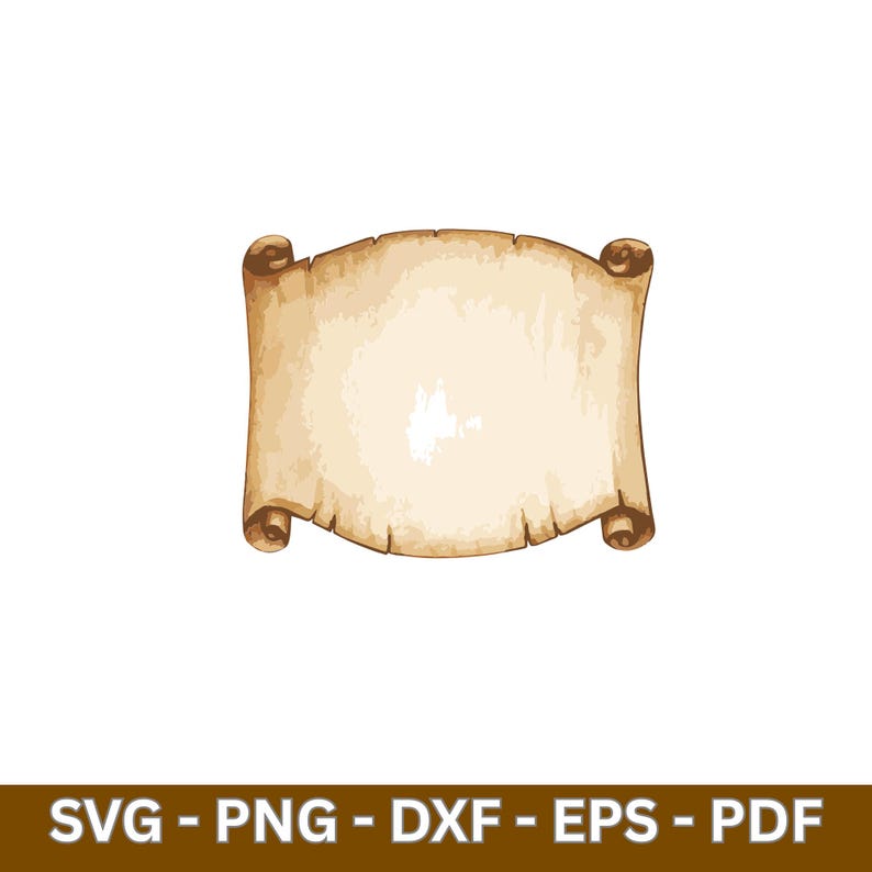 Parchment SVG Bundle | Vintage Paper Scroll SVG | Old Paper Clipart ...