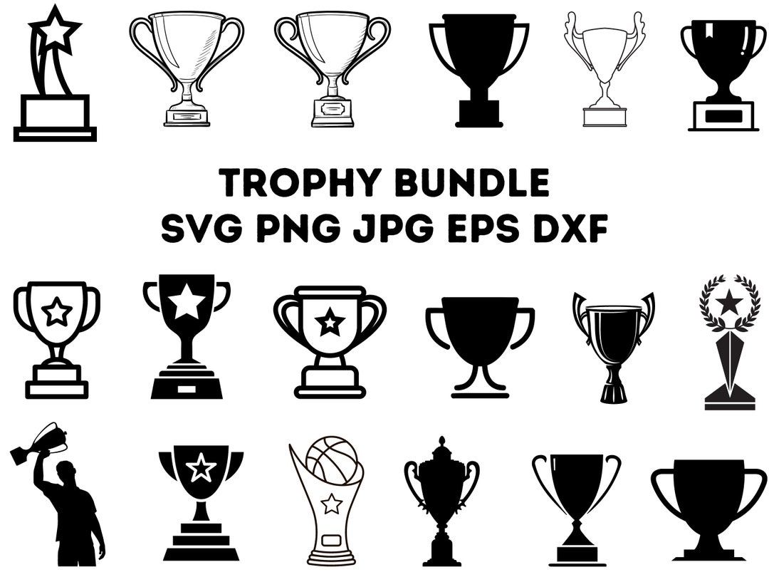 Trophy SVG Bundle, Trophy PNG Bundle, Trophy Clipart, Trophy SVG Cut ...