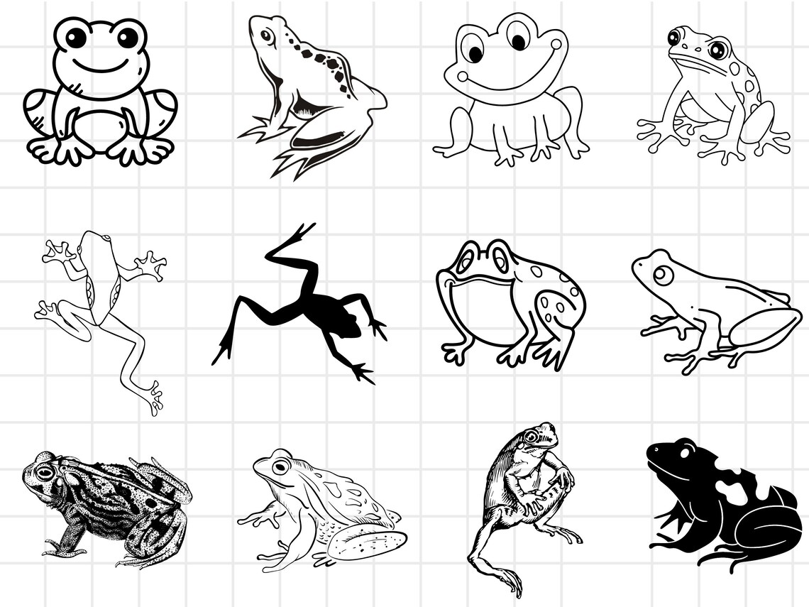 Frog SVG, Frog Clipart, Toad Svg, Svg Files for Cricut, Frog Head Svg ...