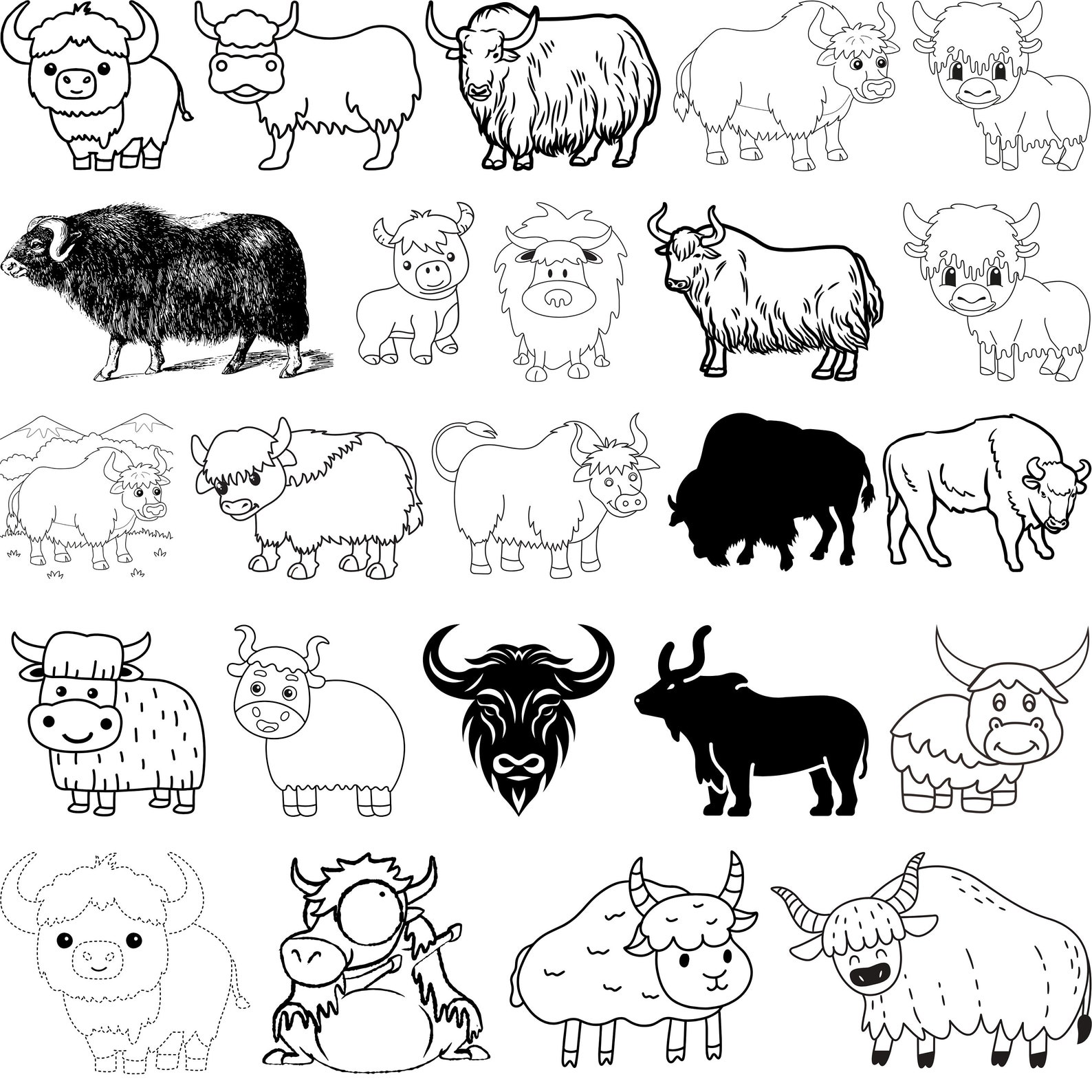 Musk Ox Svg Bundle, Musk Ox Svg, Musk Ox Clipart, Musk Ox Head Svg, Cow ...