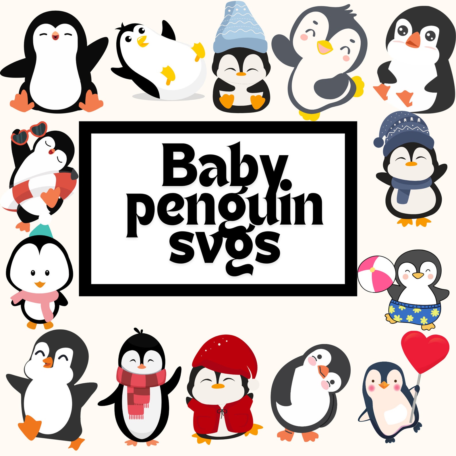 Penguin Svg Files, Circuit Cut Files, Baby Penguin Files, Baby Penguin ...