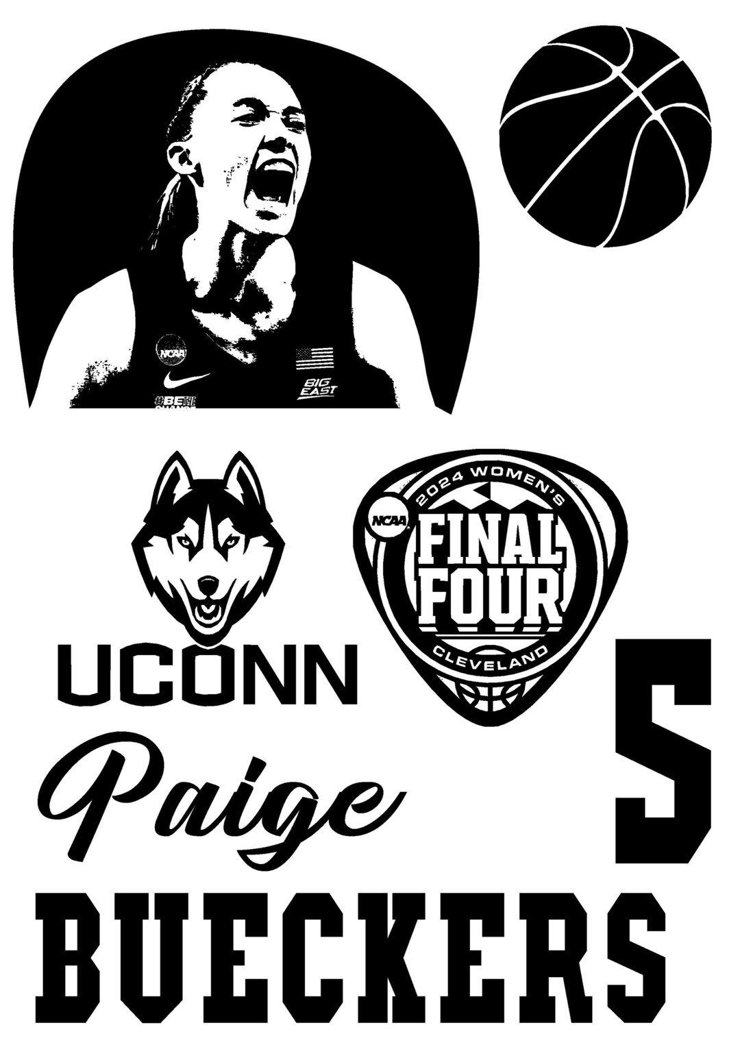 Paige Bueckers SVG, Women's Basketball SVG, Basketball Svg, Final Four ...