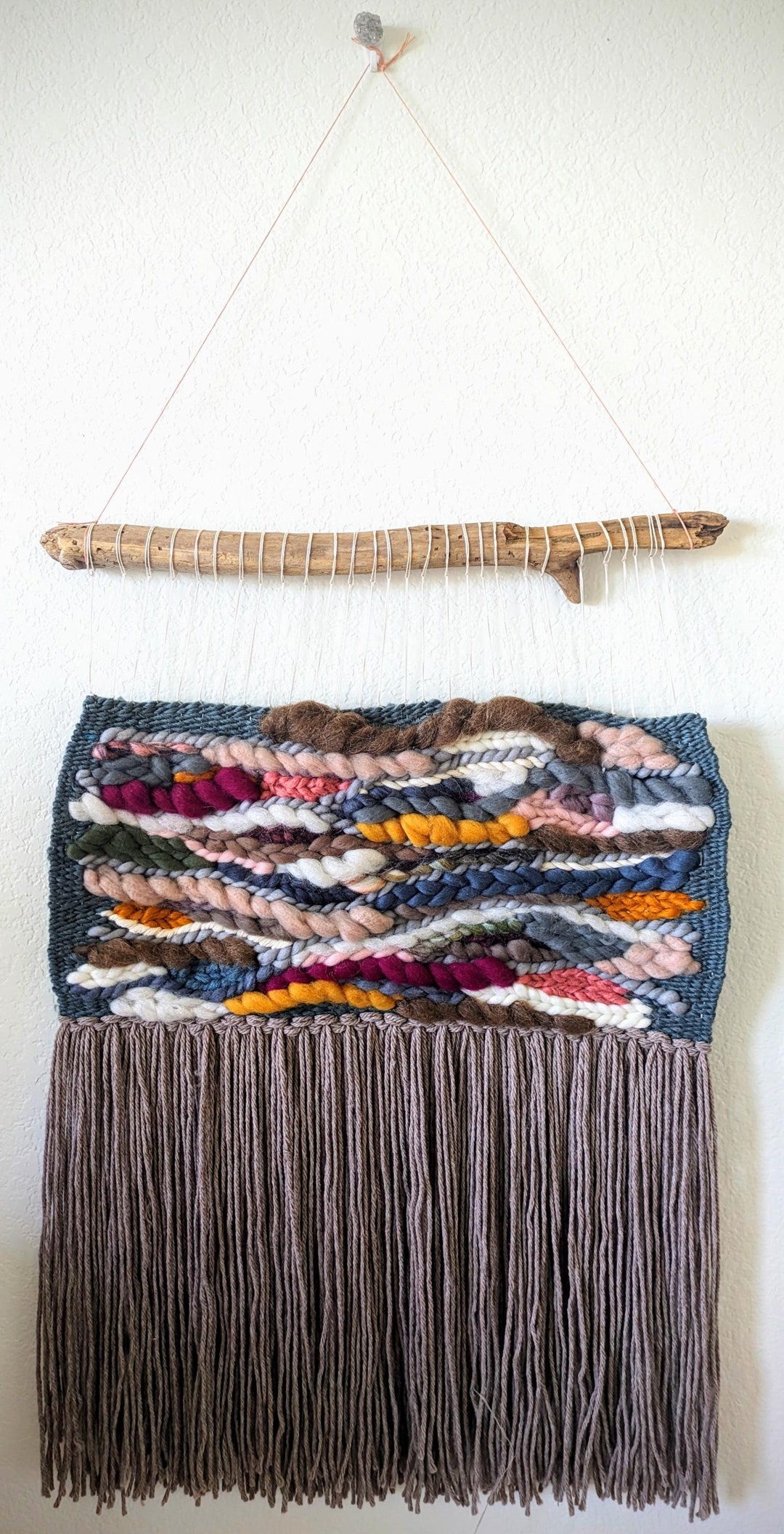 Skyline on Top of Mt. Ellinor Woven Wall Art Wall Tapestry Weaving Wool ...