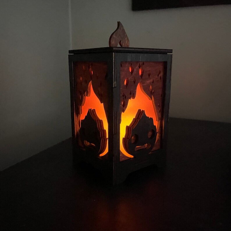 Fire Spirit Candle Lantern - Handmade Wooden Lantern - Etsy