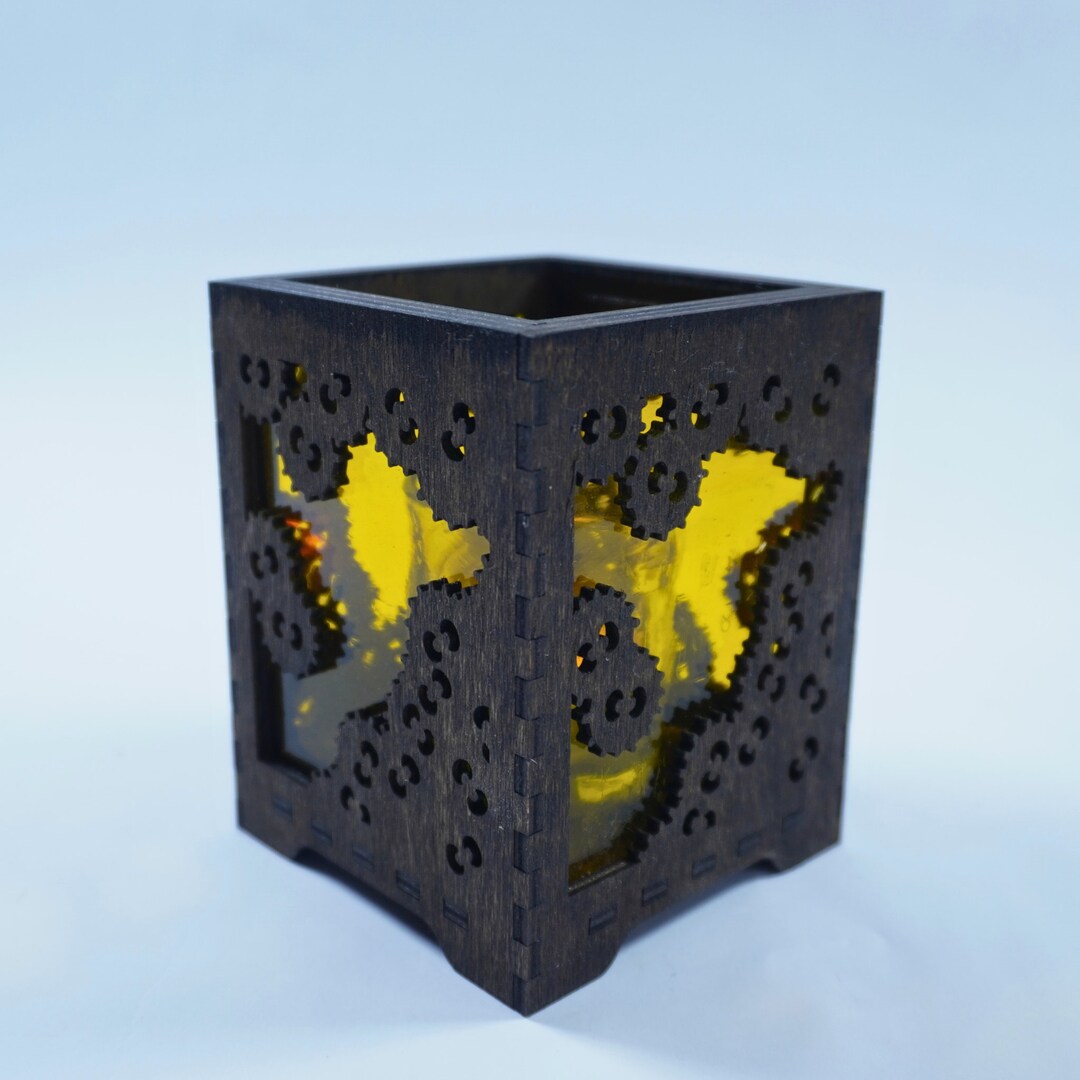 Soot Sprite Stained Glass Candle Holder - Etsy