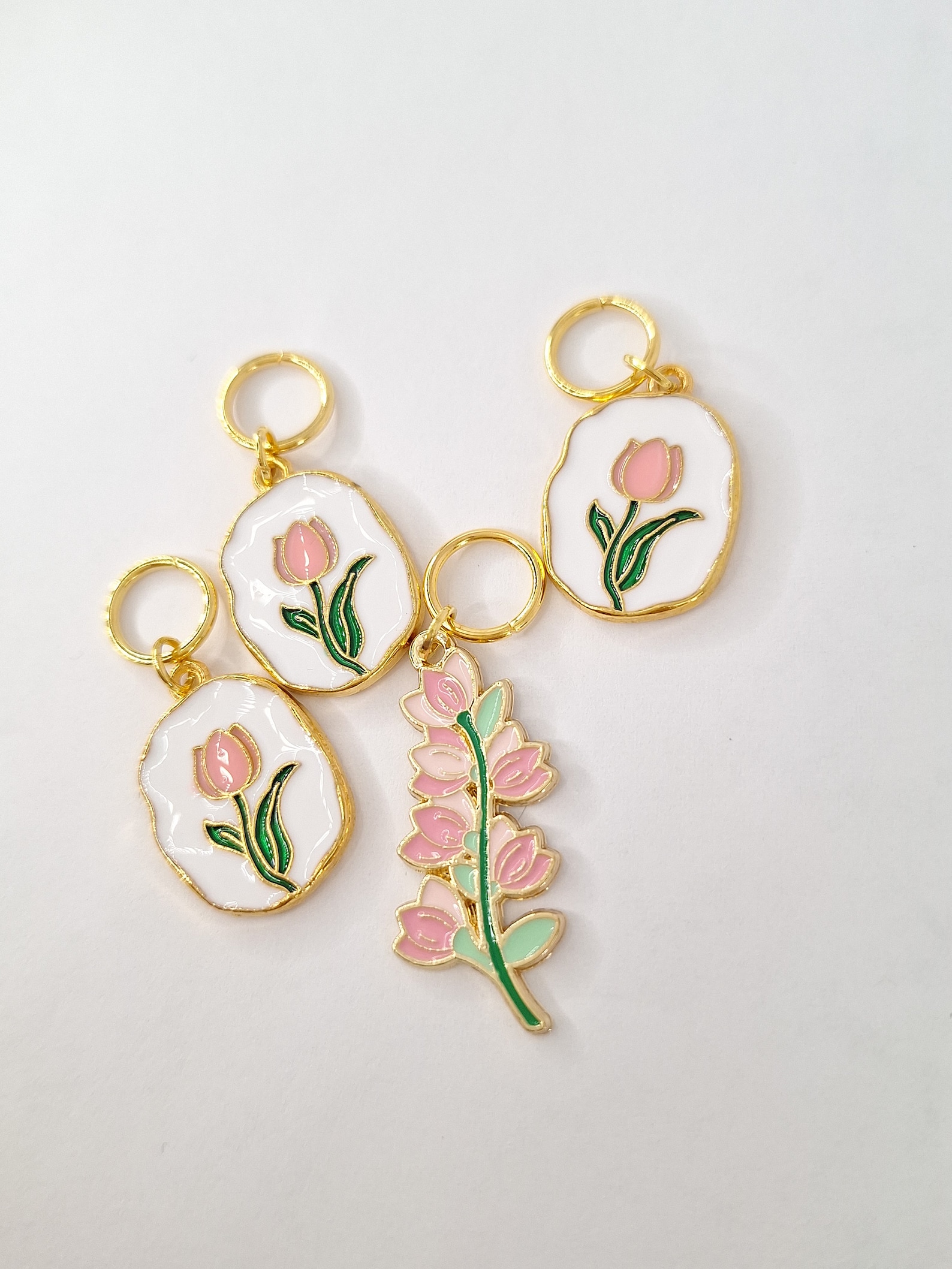 Pink Flower Stitch Markers - Pack of 4 - Cute Stitch Markers for ...