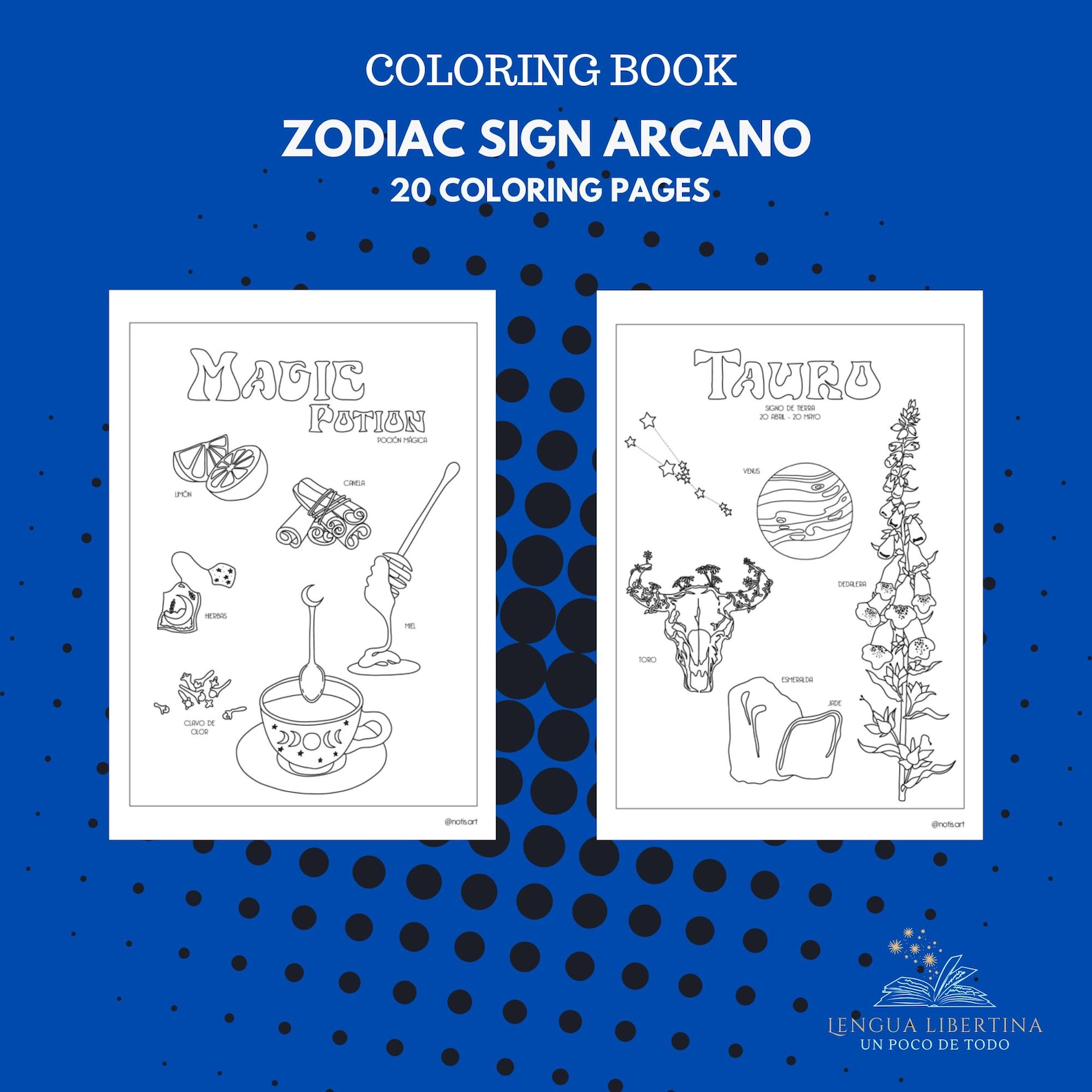 Zodiac Coloring Book: Arcane Constellations, 20 Pages (PDF Pattern) - Etsy